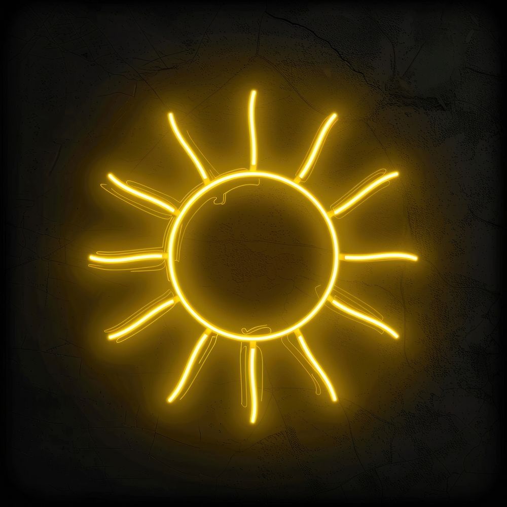 Bright neon sun illustration | Free Photo Illustration - rawpixel