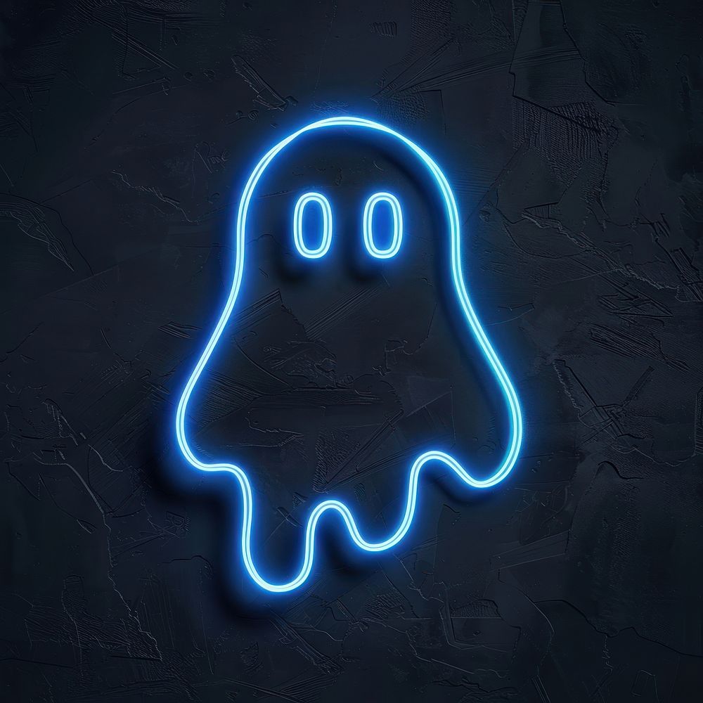 Neon ghost illustration, dark background | Free Photo Illustration ...