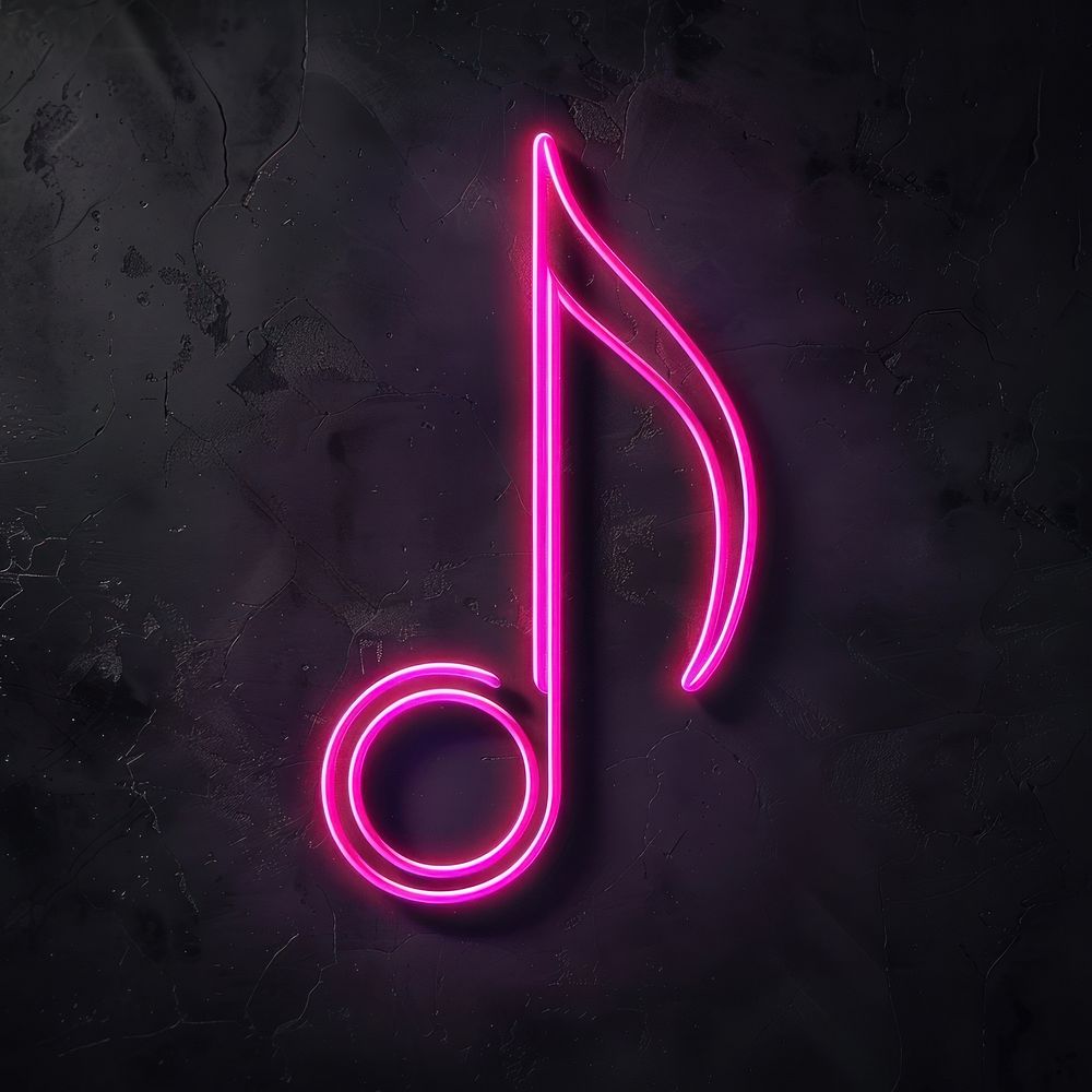 Neon music note illustration | Free Photo Illustration - rawpixel