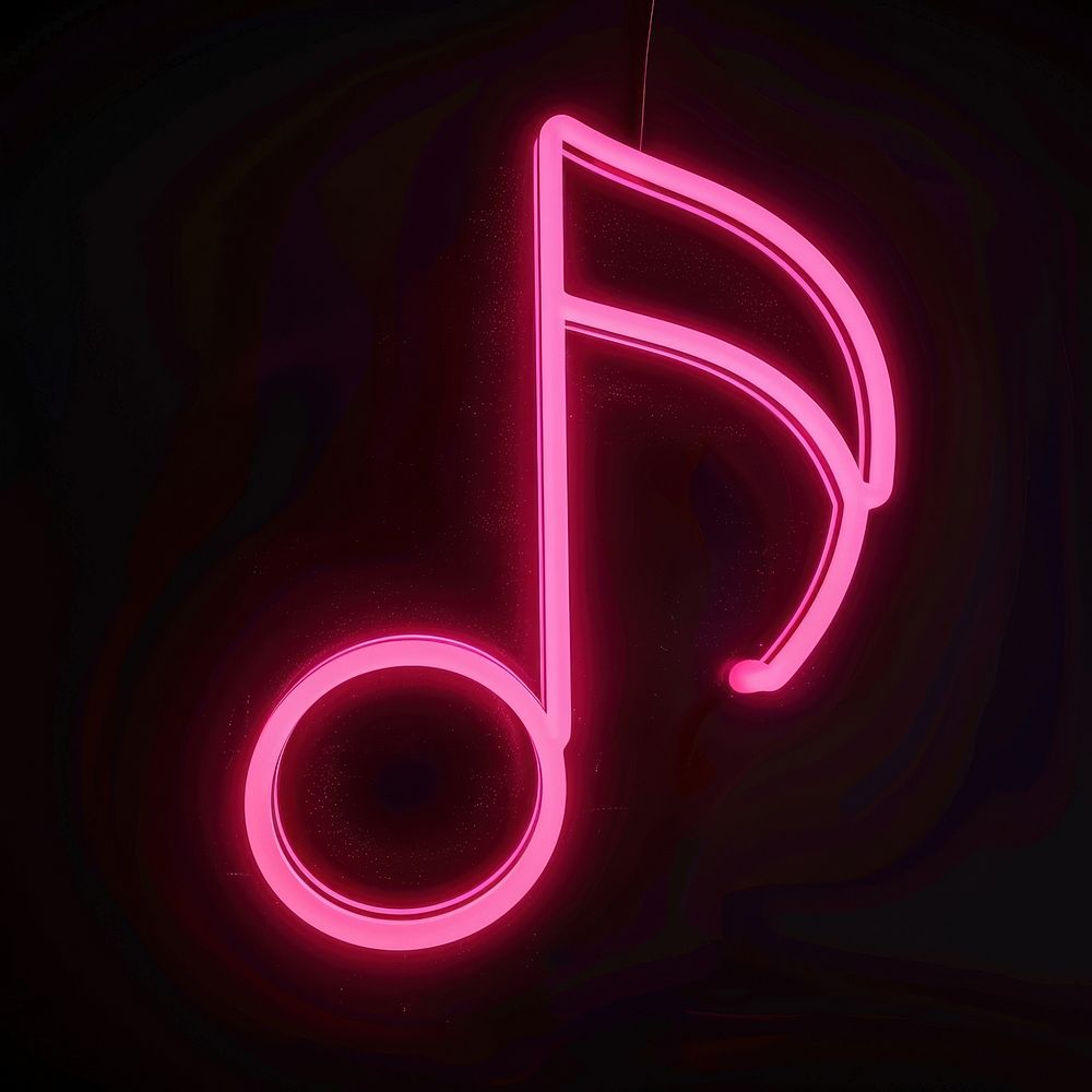 Neon musical note illustration | Free Photo Illustration - rawpixel
