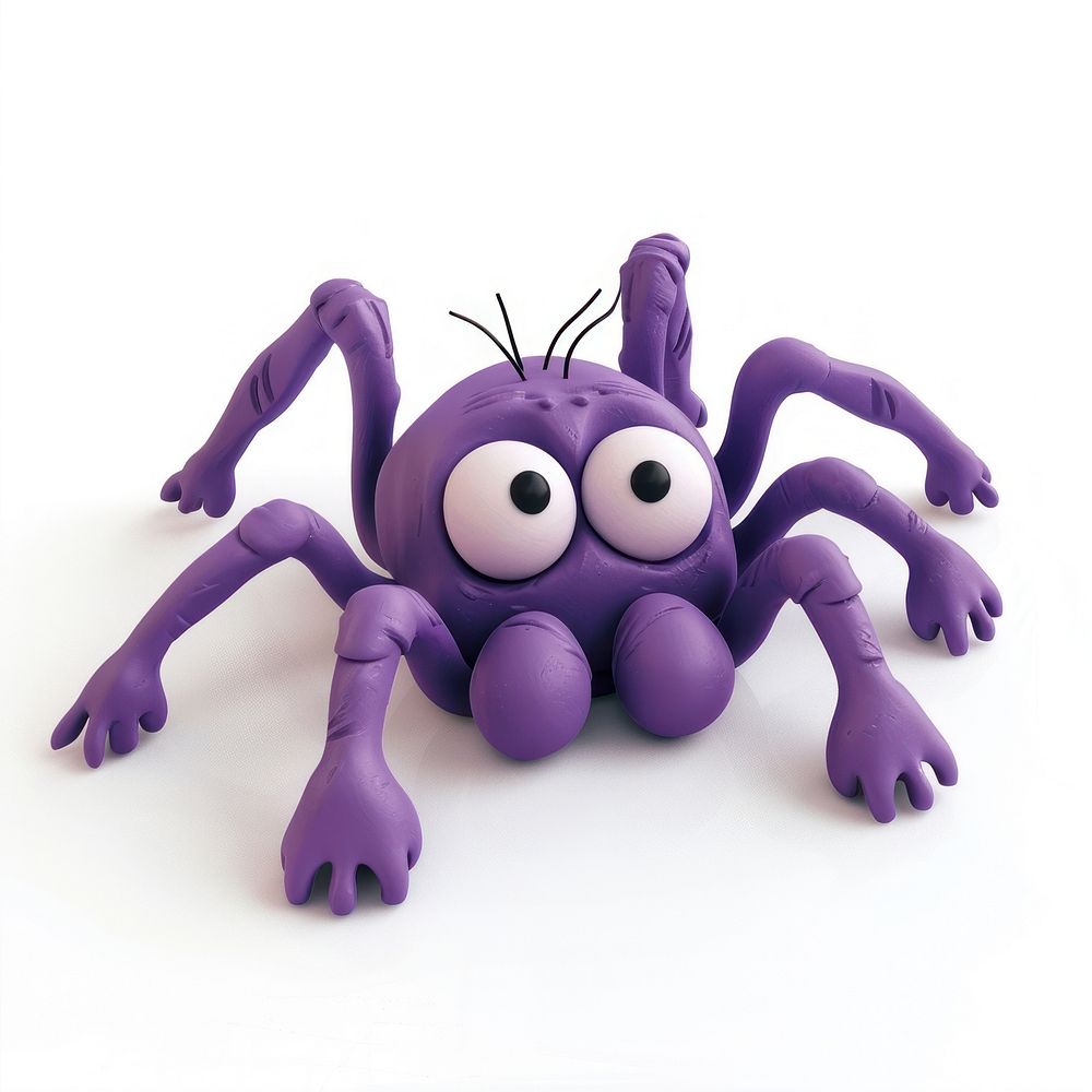 Cute purple cartoon spider | Premium Photo Illustration - rawpixel