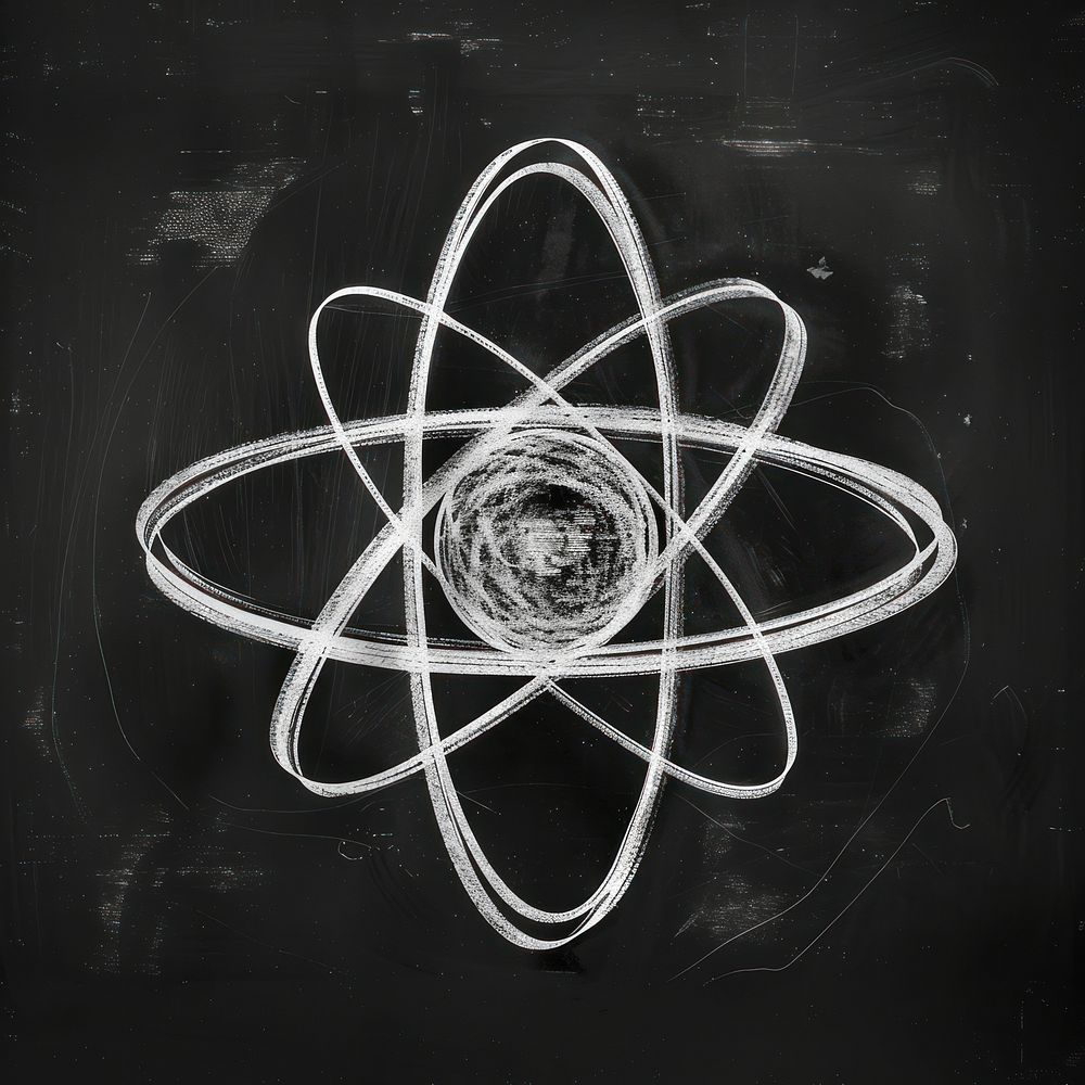 Atomic icon blackboard smoke pipe. | Free Photo Illustration - rawpixel