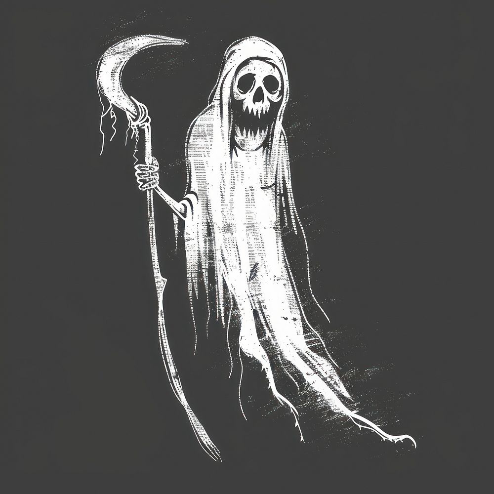 Simple cartoon reaper icon illustrated | Free Photo Illustration - rawpixel