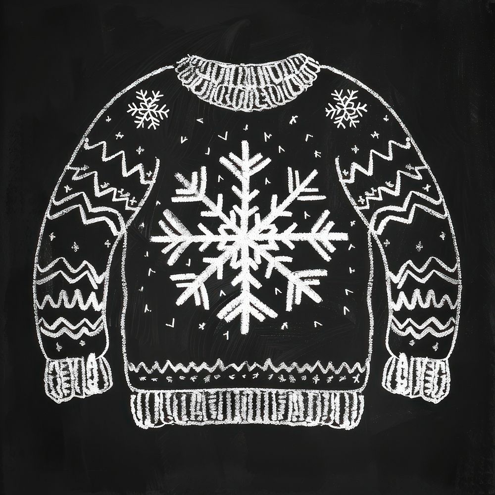 Simple christmas sweater icon blackboard | Free Photo Illustration ...