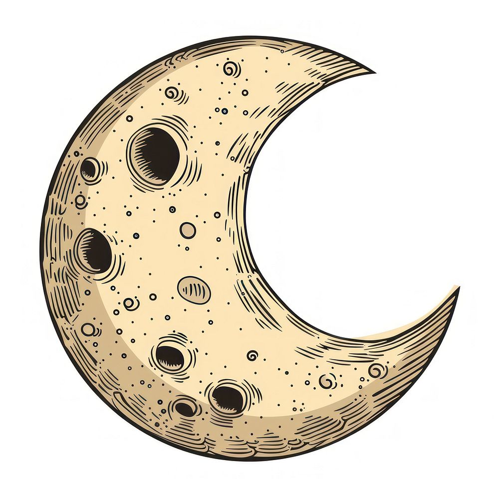 Moon vector cartoon astronomy outdoors | Free Photo Illustration - rawpixel