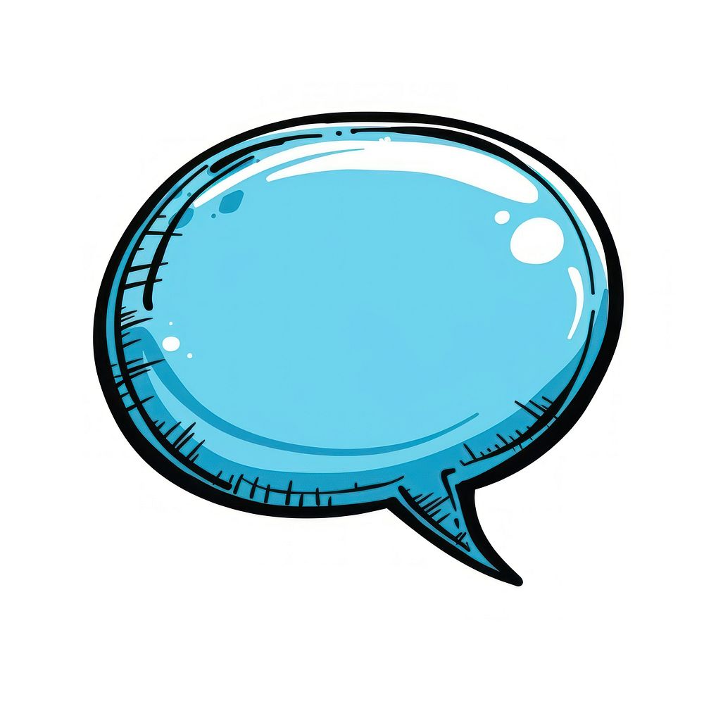 Blue comic speech bubble illustration | Free Photo Illustration - rawpixel