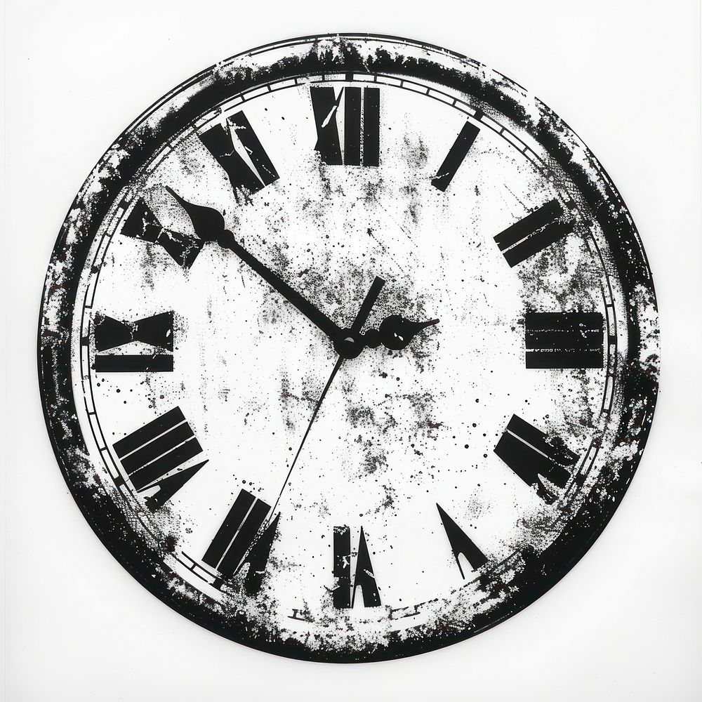 Vintage Roman numeral clock illustration | Free Photo Illustration ...
