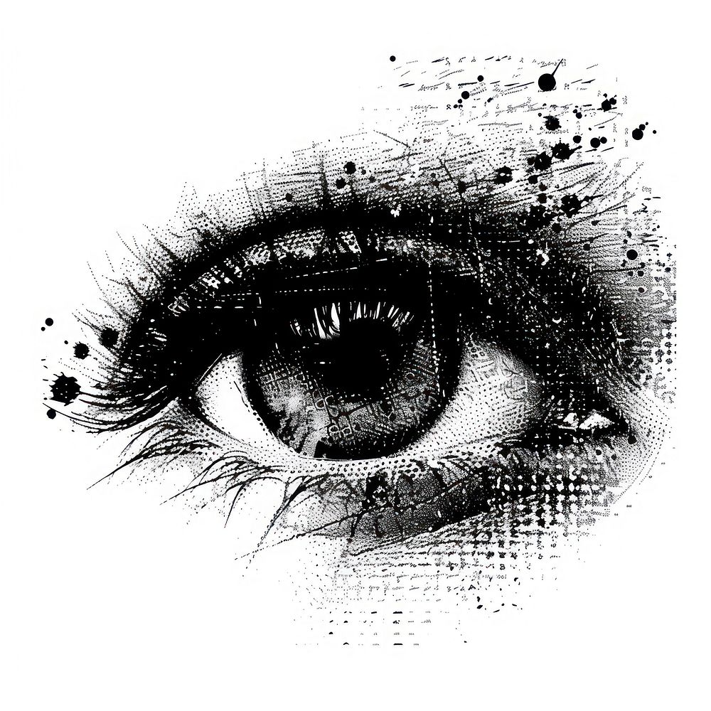 Intricate Monochrome Abstract Eye Illustration Premium Photo Illustration Rawpixel