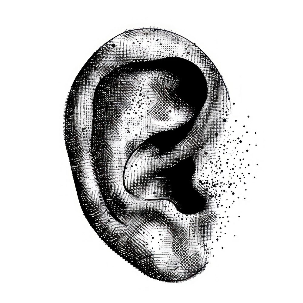 Abstract ear digital pixelated art | Free Photo Illustration - rawpixel