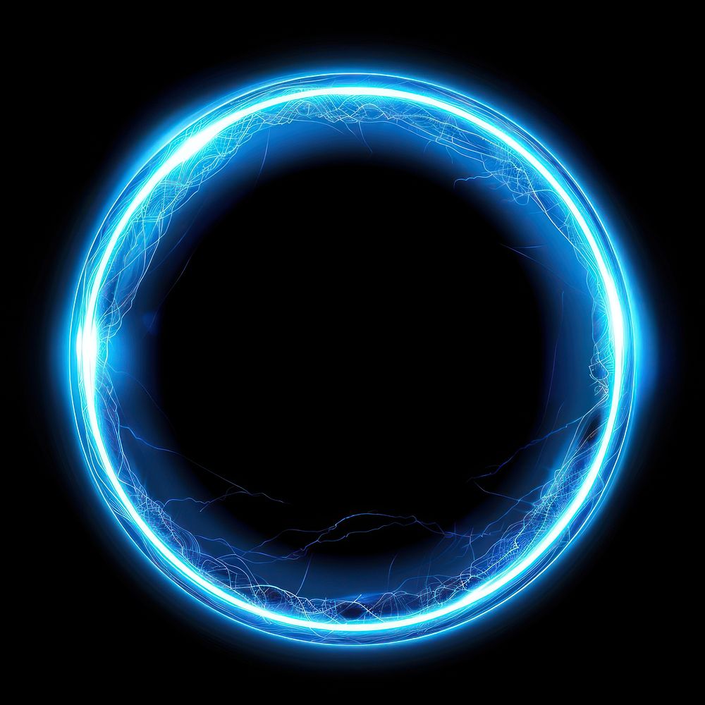 Glowing electric blue energy ring | Free Photo Illustration - rawpixel