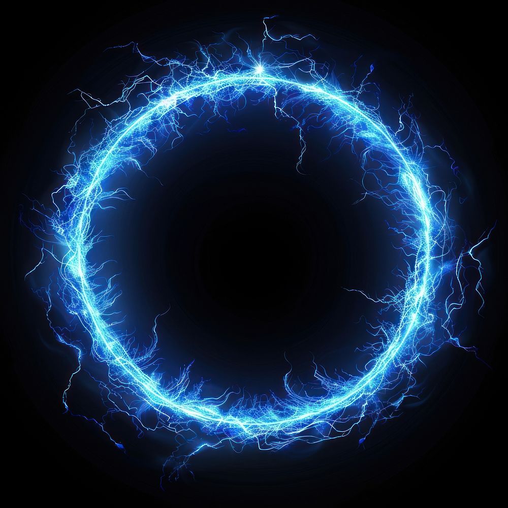 Electric blue circular energy ring | Free Photo Illustration - rawpixel
