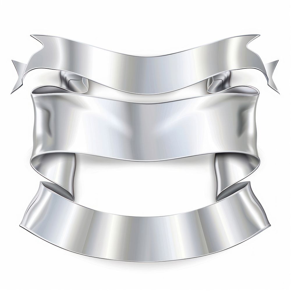 Elegant silver ribbon banner illustration | Free Photo Illustration ...
