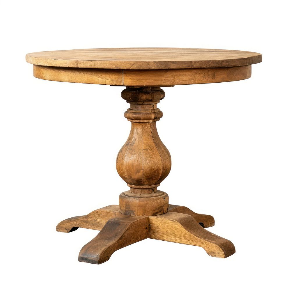 Rustic wooden round dining table | Premium Photo - rawpixel
