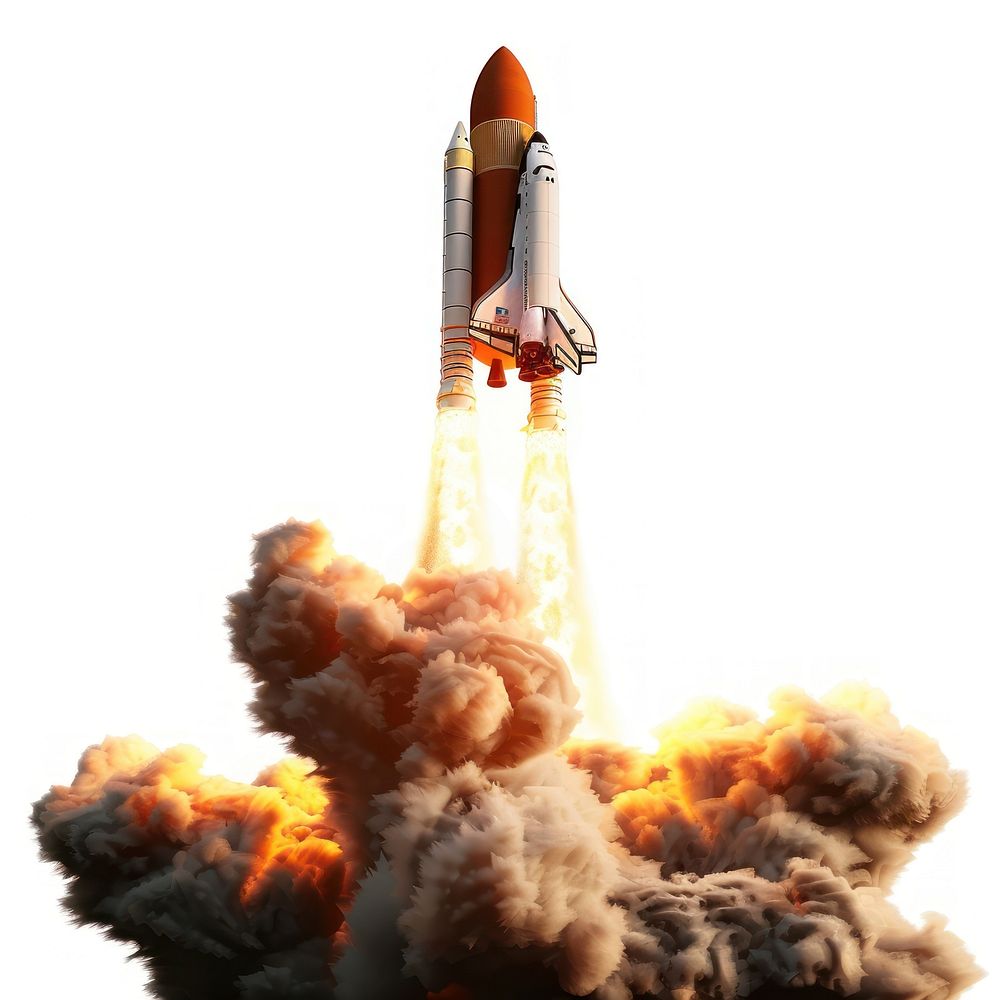 Space shuttle launching with flames | Free Photo - rawpixel