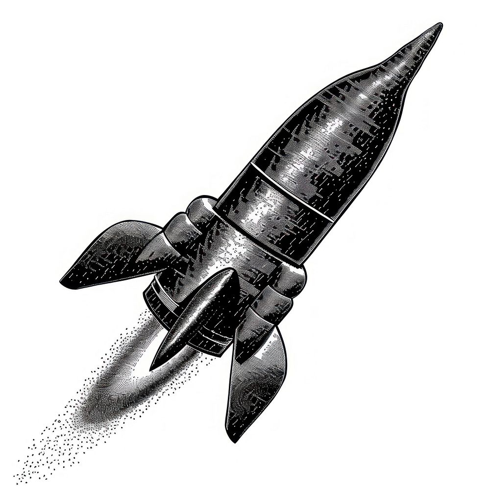 Vintage rocket ship illustration | Free Photo Illustration - rawpixel