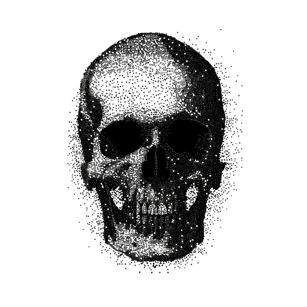 Detailed stipple skull illustration art | Free Photo Illustration ...