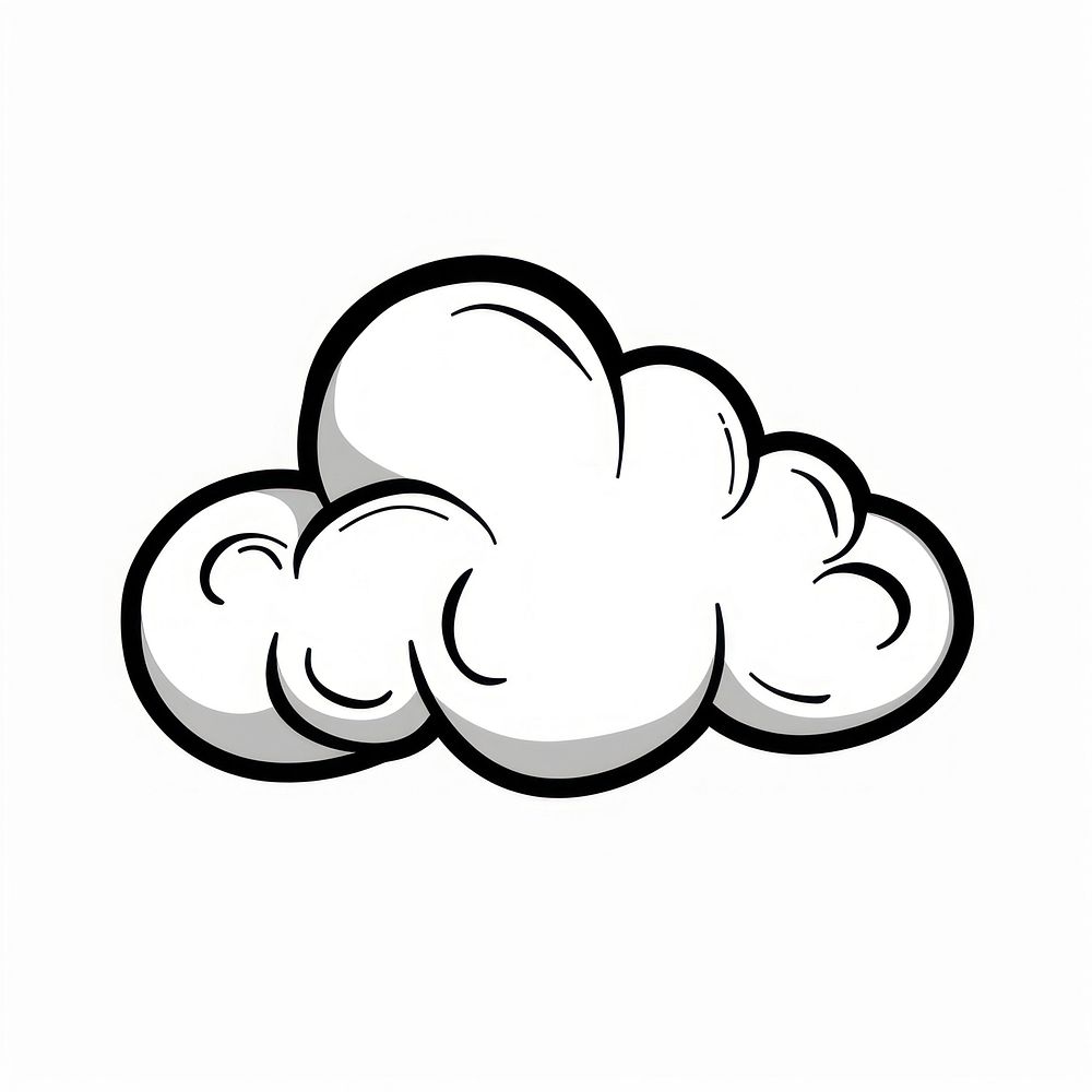 Cartoon cloud illustration, simple design | Free Photo Illustration ...