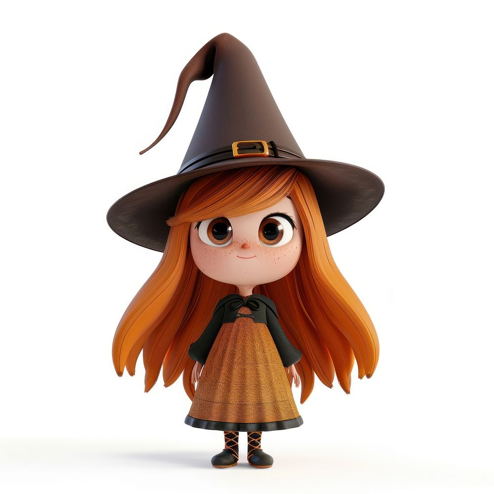 Cute witch character illustration | Free Photo Illustration - rawpixel
