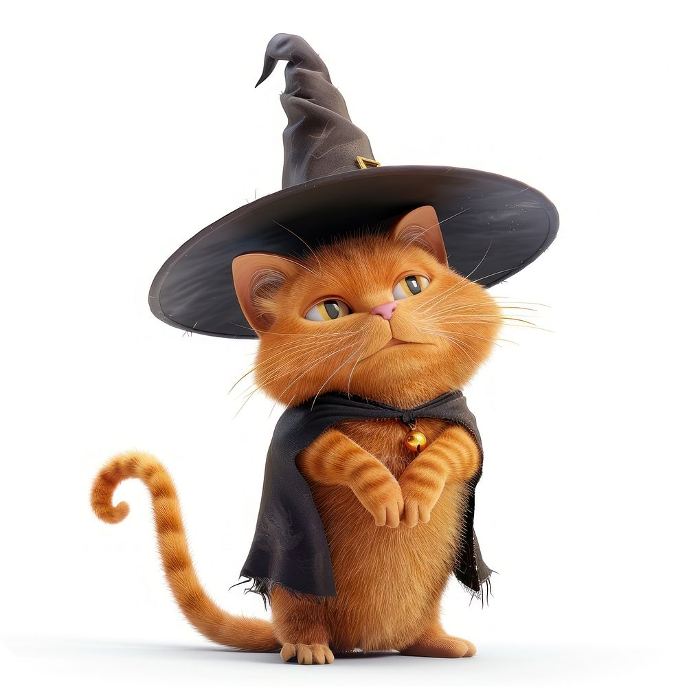 Cute cat witch costume | Free Photo Illustration - rawpixel