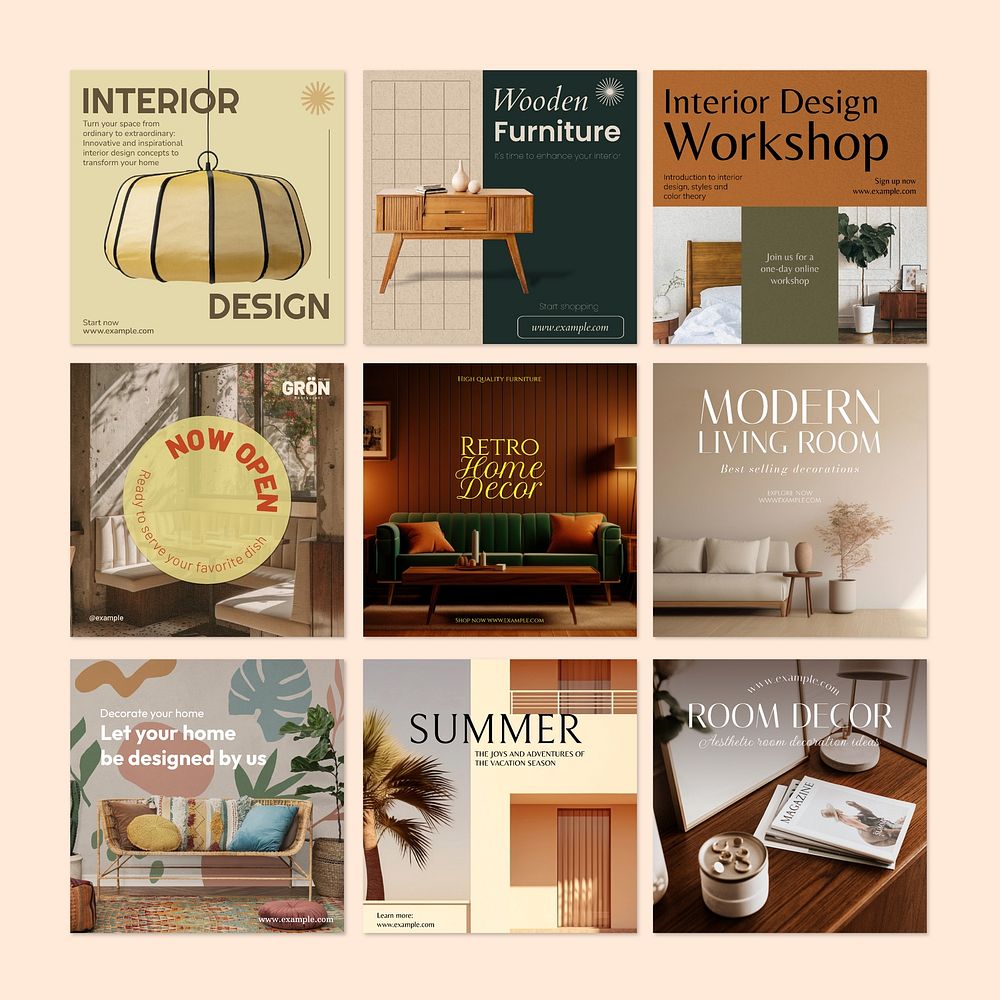 Home decor Instagram post template | Premium Vector - rawpixel