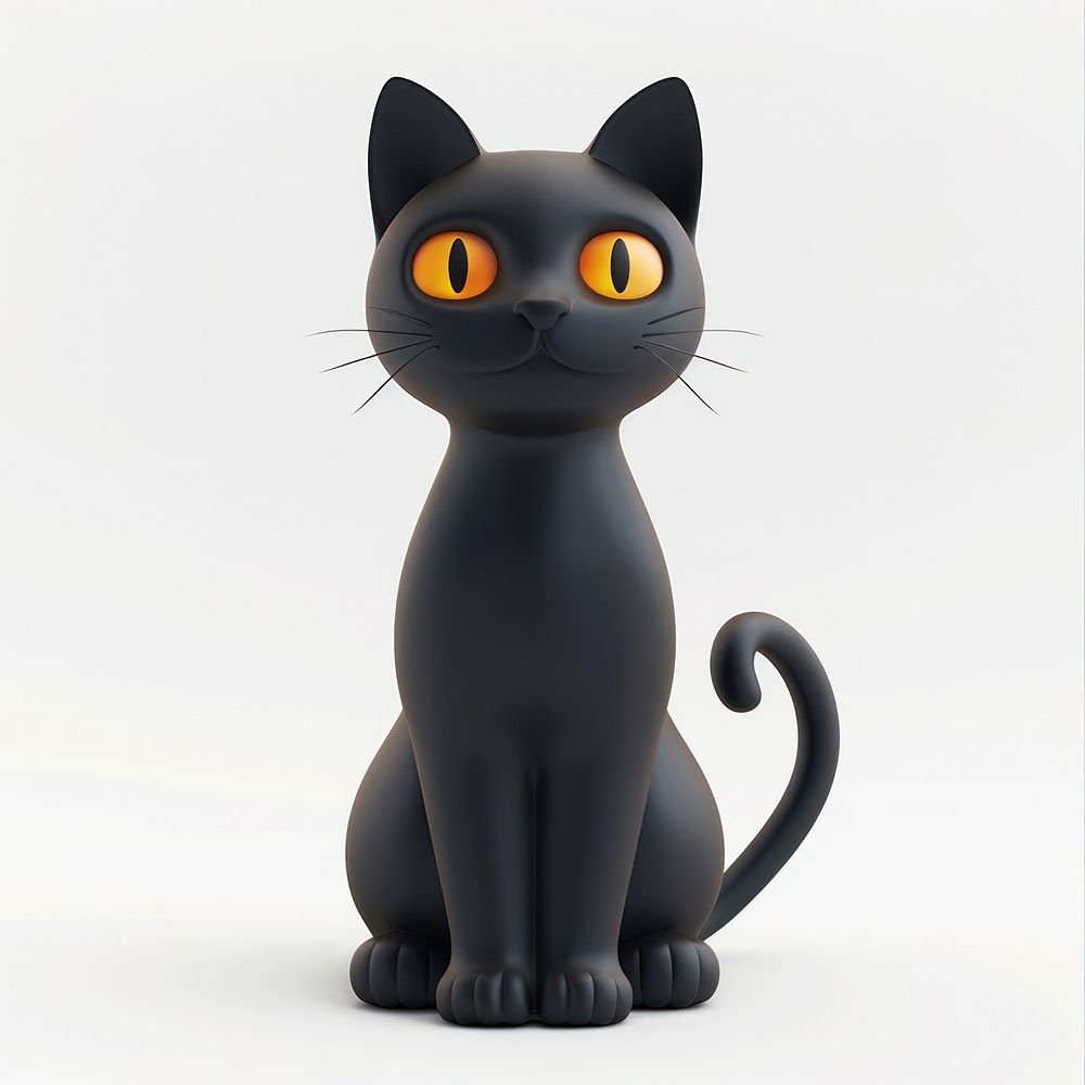 Cute black cat illustration | Free Photo Illustration - rawpixel