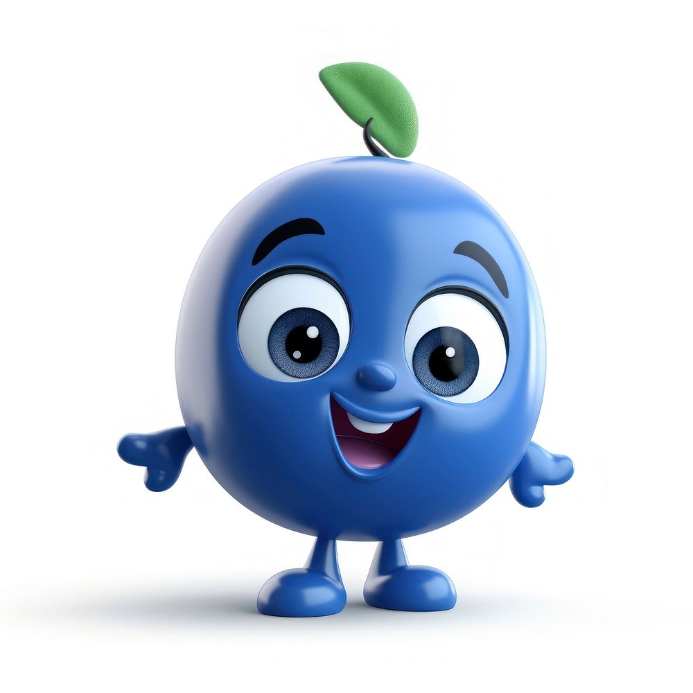 Cute blue cartoon character smiling | Free Photo Illustration - rawpixel