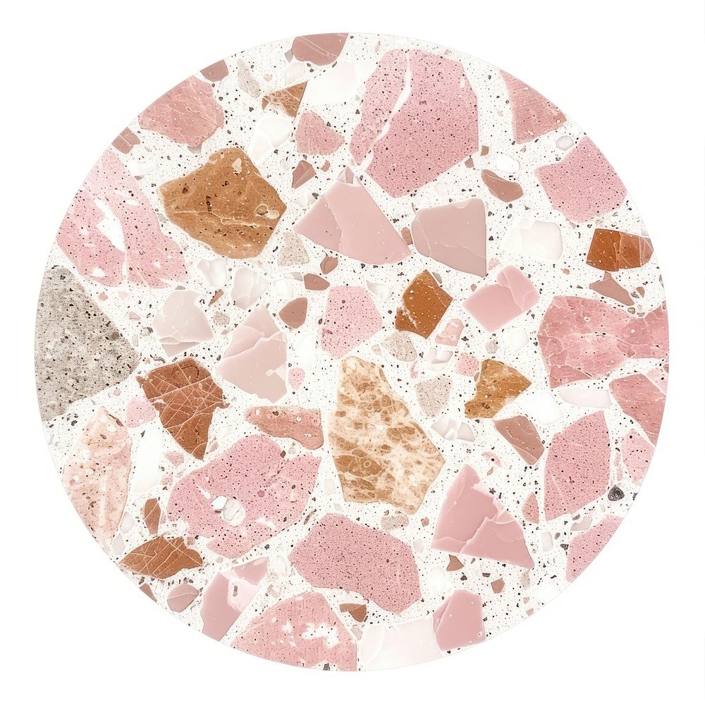 Pink terrazzo circular pattern | Free Photo Illustration - rawpixel