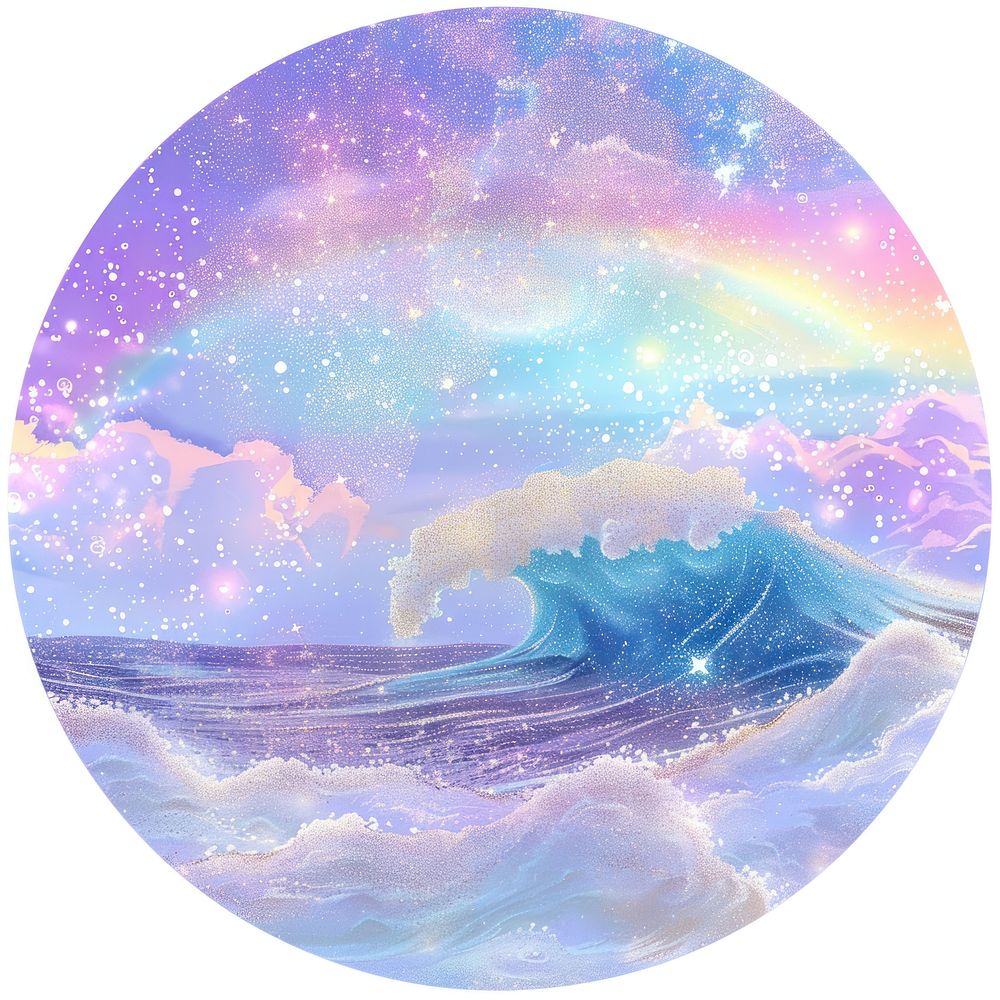 Dreamy cosmic ocean wave illustration | Free Photo Illustration - rawpixel
