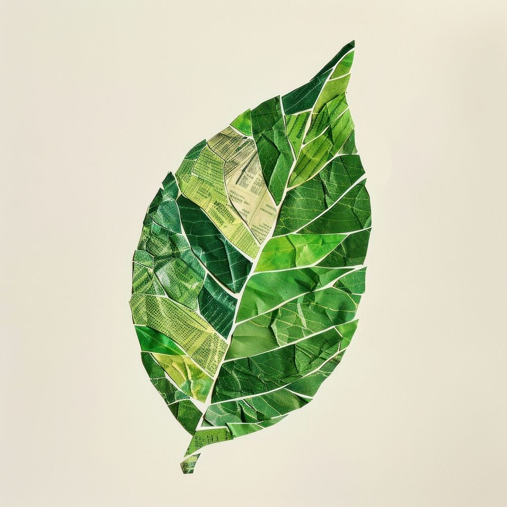 Green leaf collage art | Free Photo Illustration - rawpixel