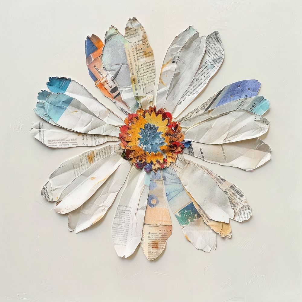 Recycled paper flower art | Free Photo Illustration - rawpixel