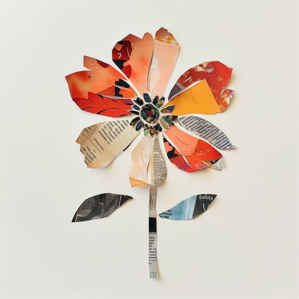 Colorful collage flower art | Free Photo Illustration - rawpixel