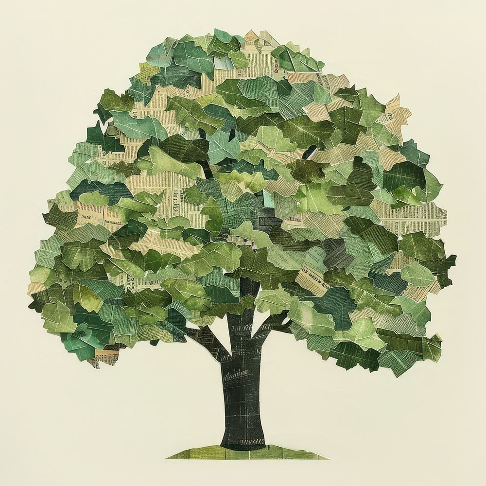 Collage tree art nature green | Free Photo Illustration - rawpixel