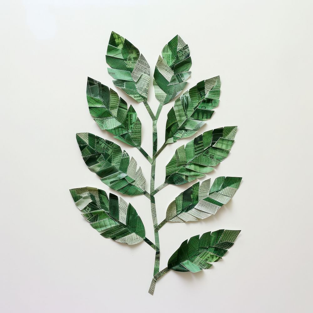 Handcrafted green paper leaf | Free Photo Illustration - rawpixel
