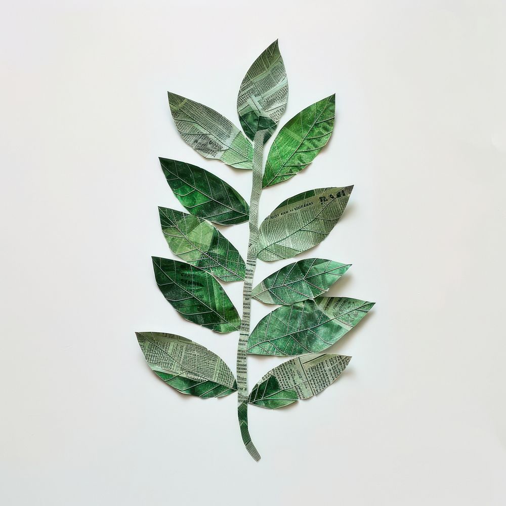 Green newspaper leaf illustration | Free Photo Illustration - rawpixel