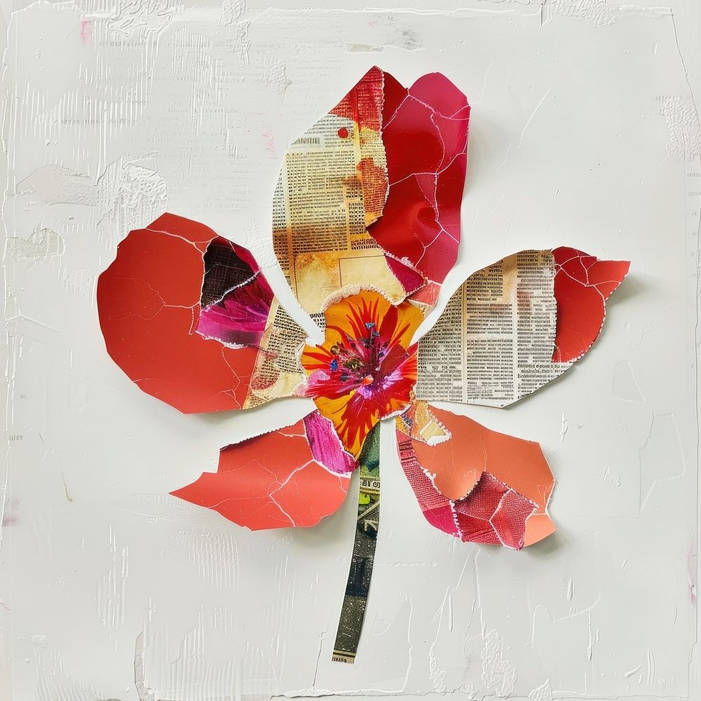 Colorful abstract flower collage | Free Photo Illustration - rawpixel