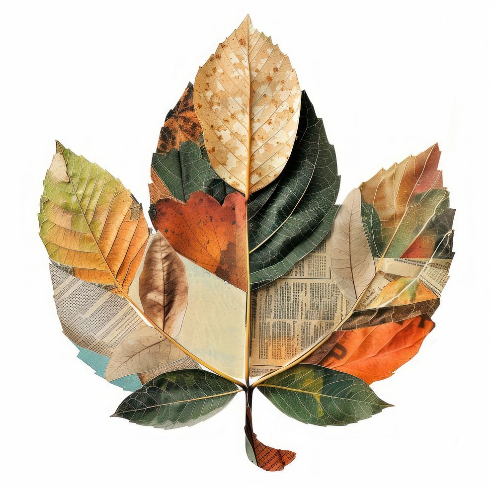 Autumn leaf shape collage cutouts | Premium Photo Illustration - rawpixel