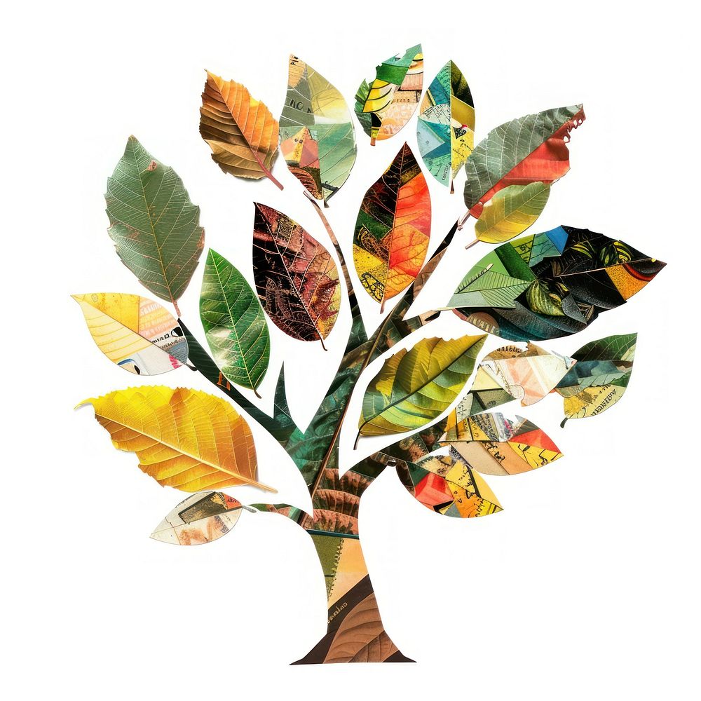Autumn tree shape collage cutouts | Free Photo Illustration - rawpixel