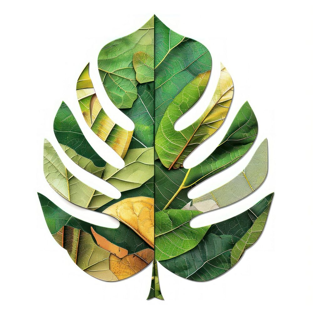 Monstera leaf shape collage cutouts | Free Photo Illustration - rawpixel