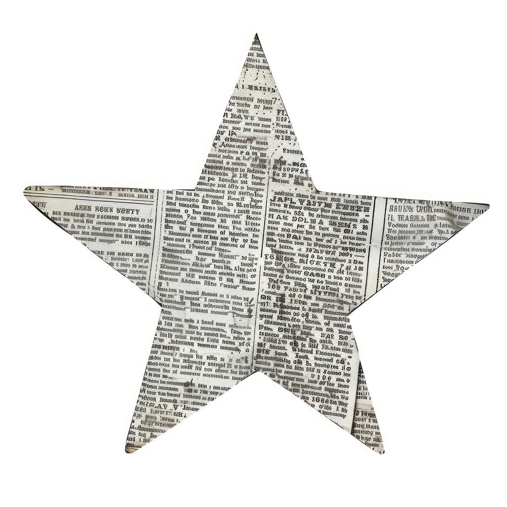 Vintage newspaper star shape | Free Photo - rawpixel