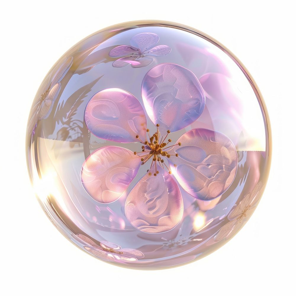 Delicate floral glass sphere illustration | Free Photo Illustration ...