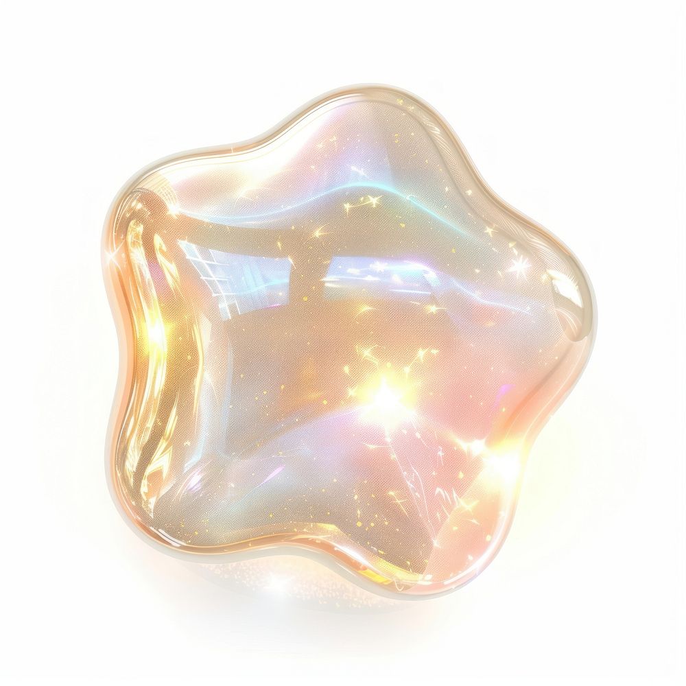 Iridescent star-shaped glass object | Free Photo Illustration - rawpixel