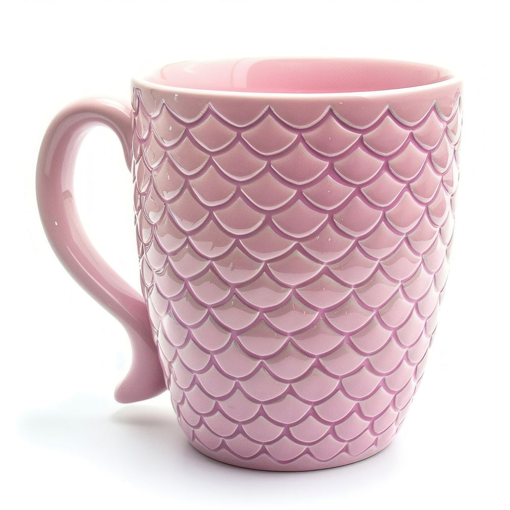 Pink ceramic mug with scales | Free Photo - rawpixel
