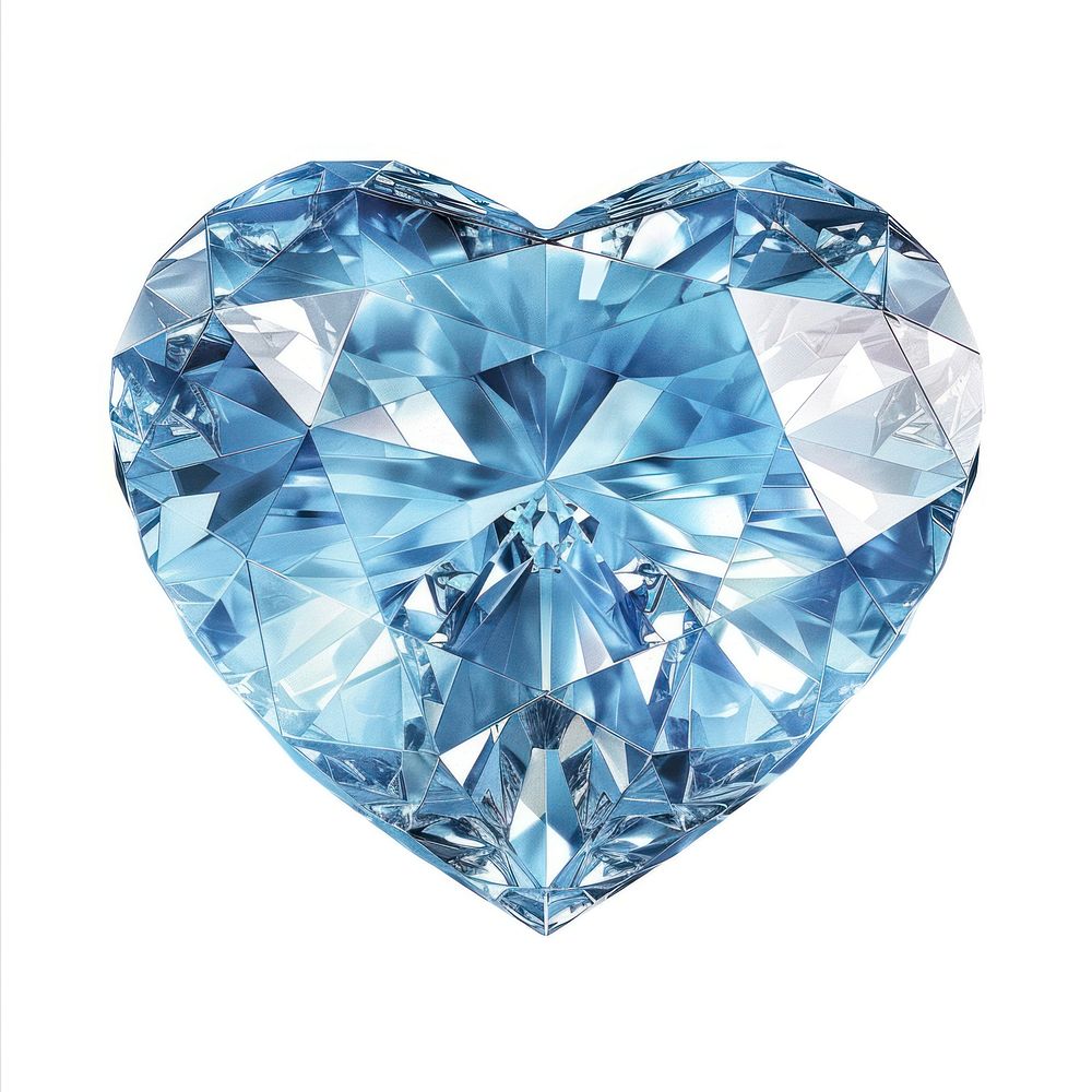 Sparkling blue heart-shaped diamond | Free Photo - rawpixel