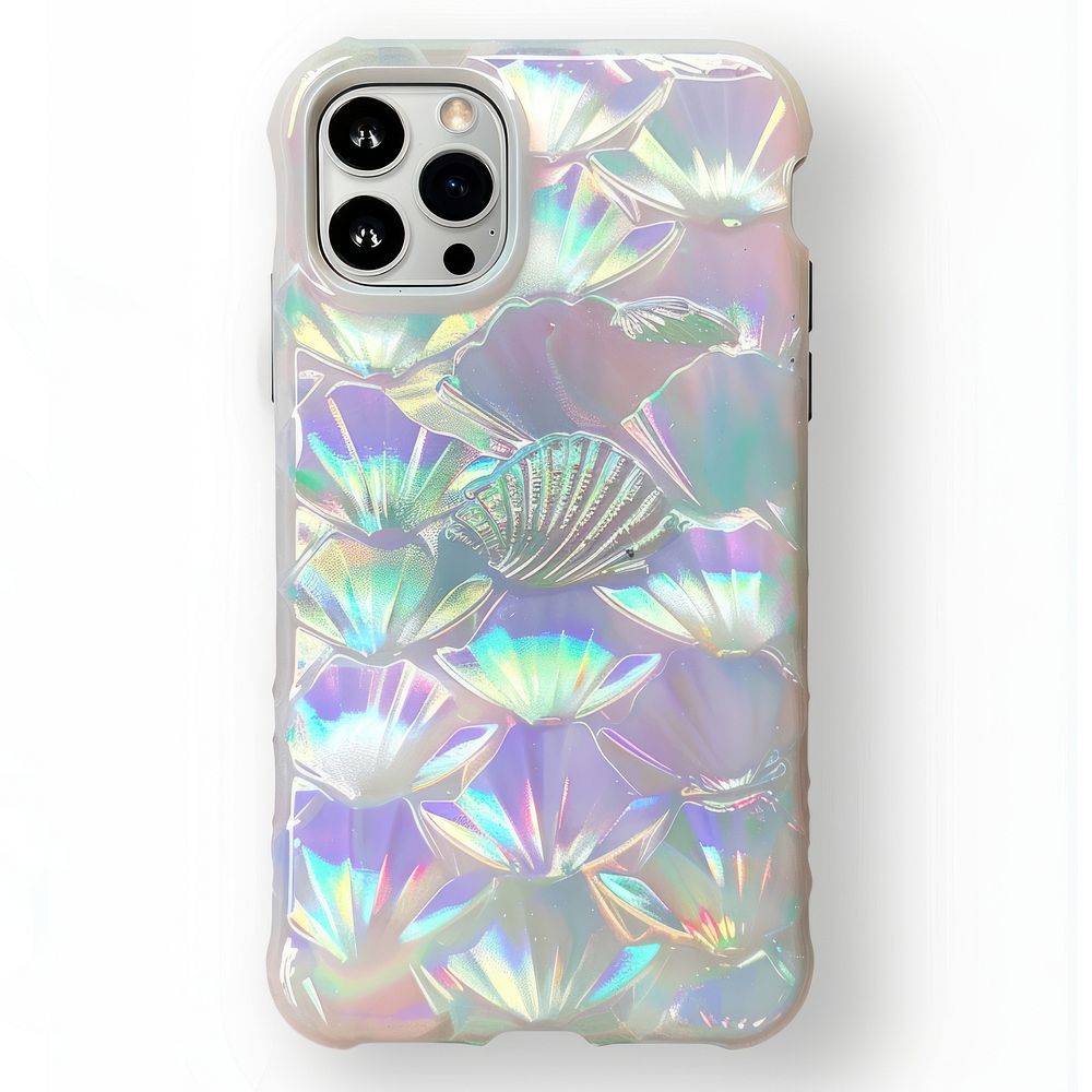 Holographic seashell phone case | Free Photo - rawpixel