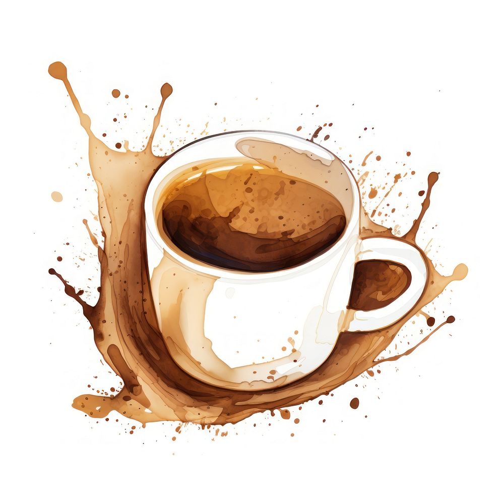Coffee splash art white background | Free Photo - rawpixel