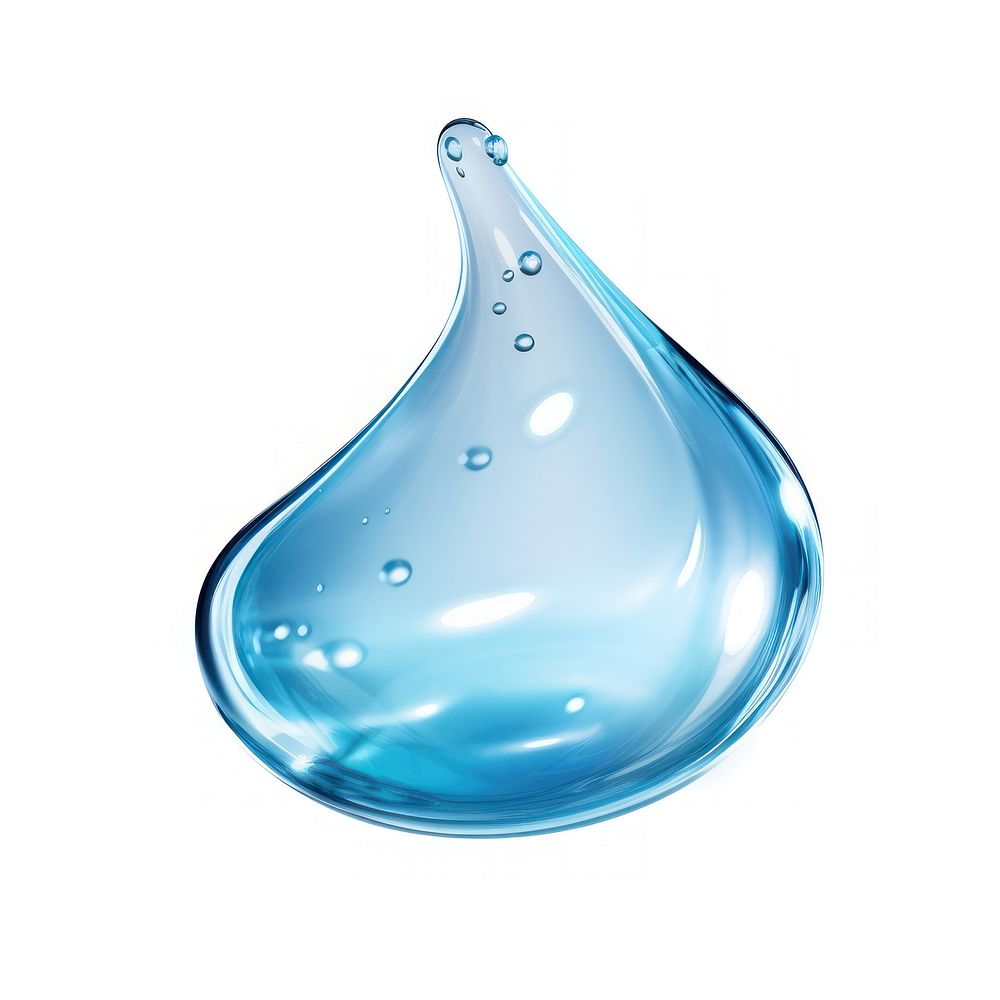 Shiny blue water droplet illustration | Free Photo Illustration - rawpixel