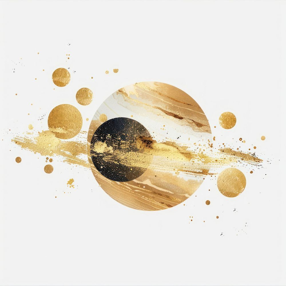 Abstract golden cosmic art | Free Photo Illustration - rawpixel