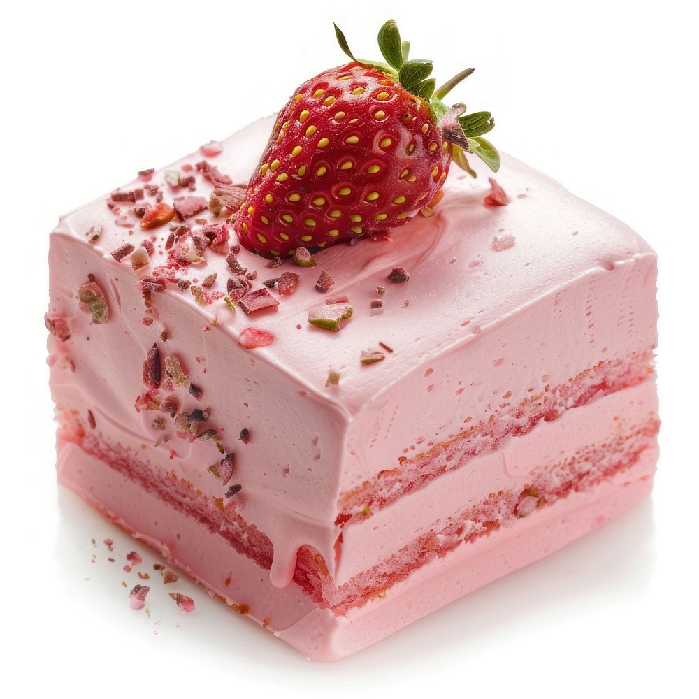 Delicious strawberry layered cake slice | Free Photo - rawpixel