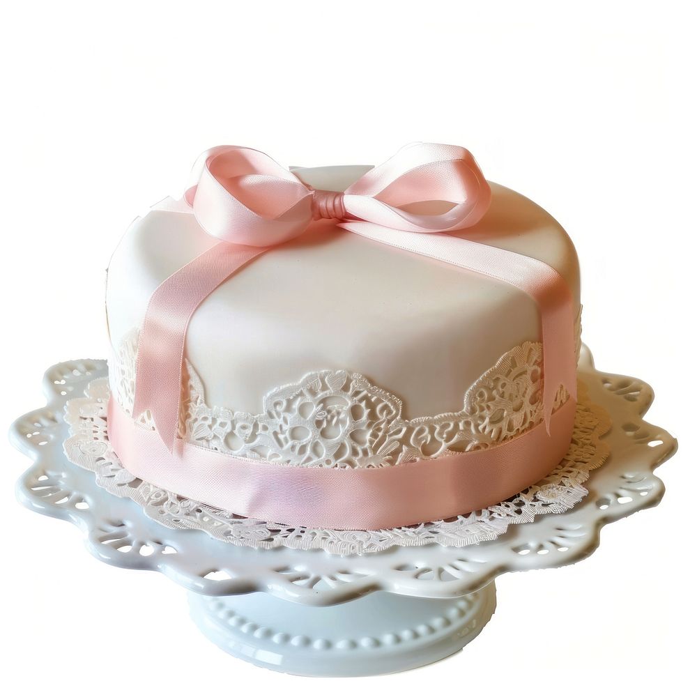 Elegant lace pink ribbon cake | Free Photo - rawpixel