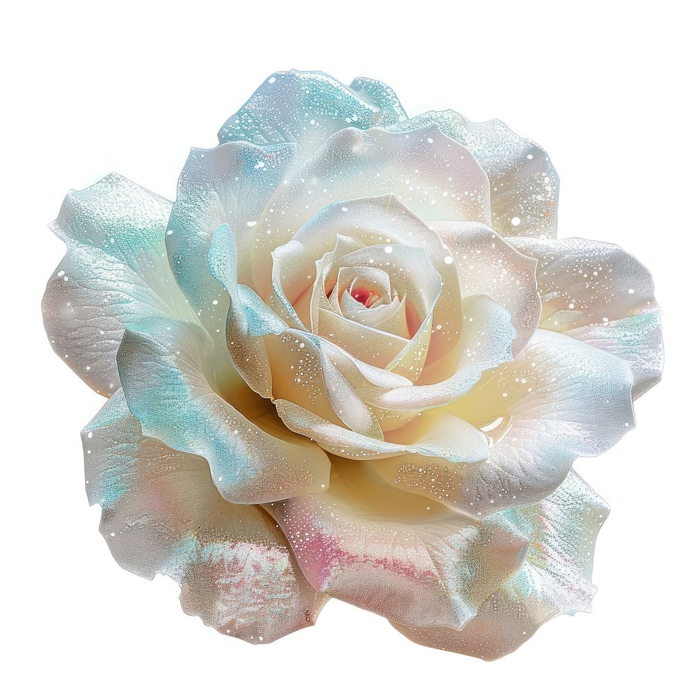 Iridescent rose with dewdrops | Free Photo - rawpixel